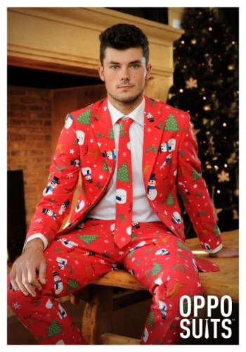 Men's Red Christmas Costume Suit