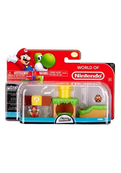 Mario Bros U Microland Flying Mario/Acorn Plains Set - $11.99