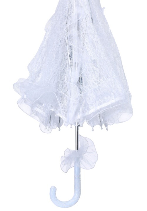 White Lace Costume Parasol