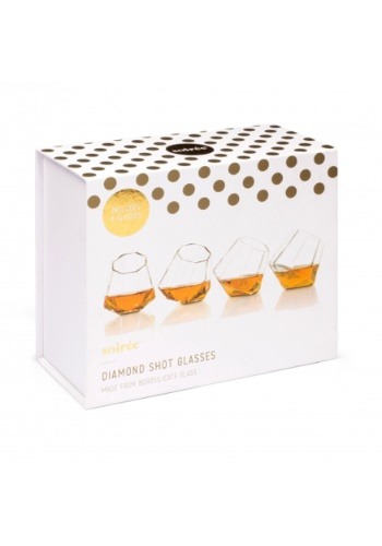 Diamond Shot Glasses Set of 4