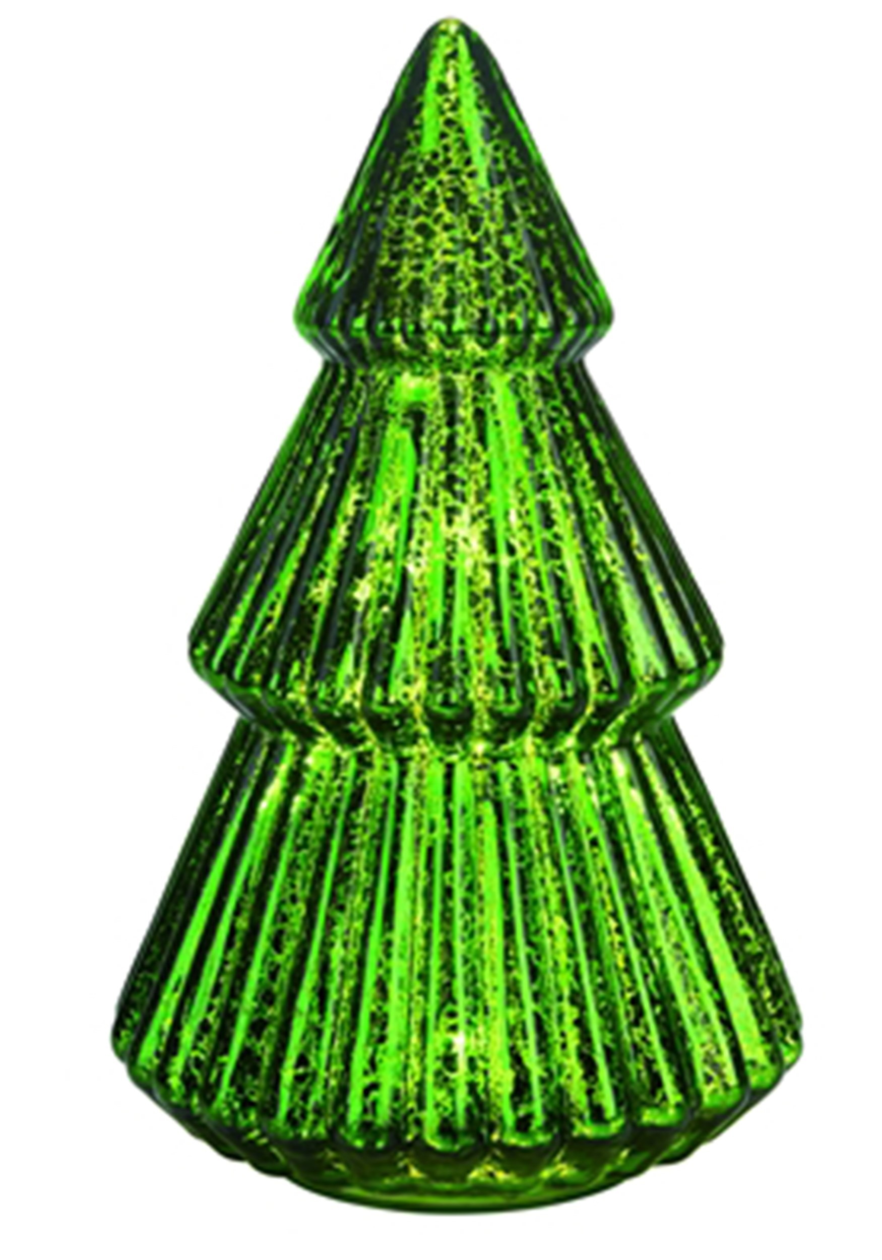 Clever Metal Light Up Mercury Glass Green Christmas Tree