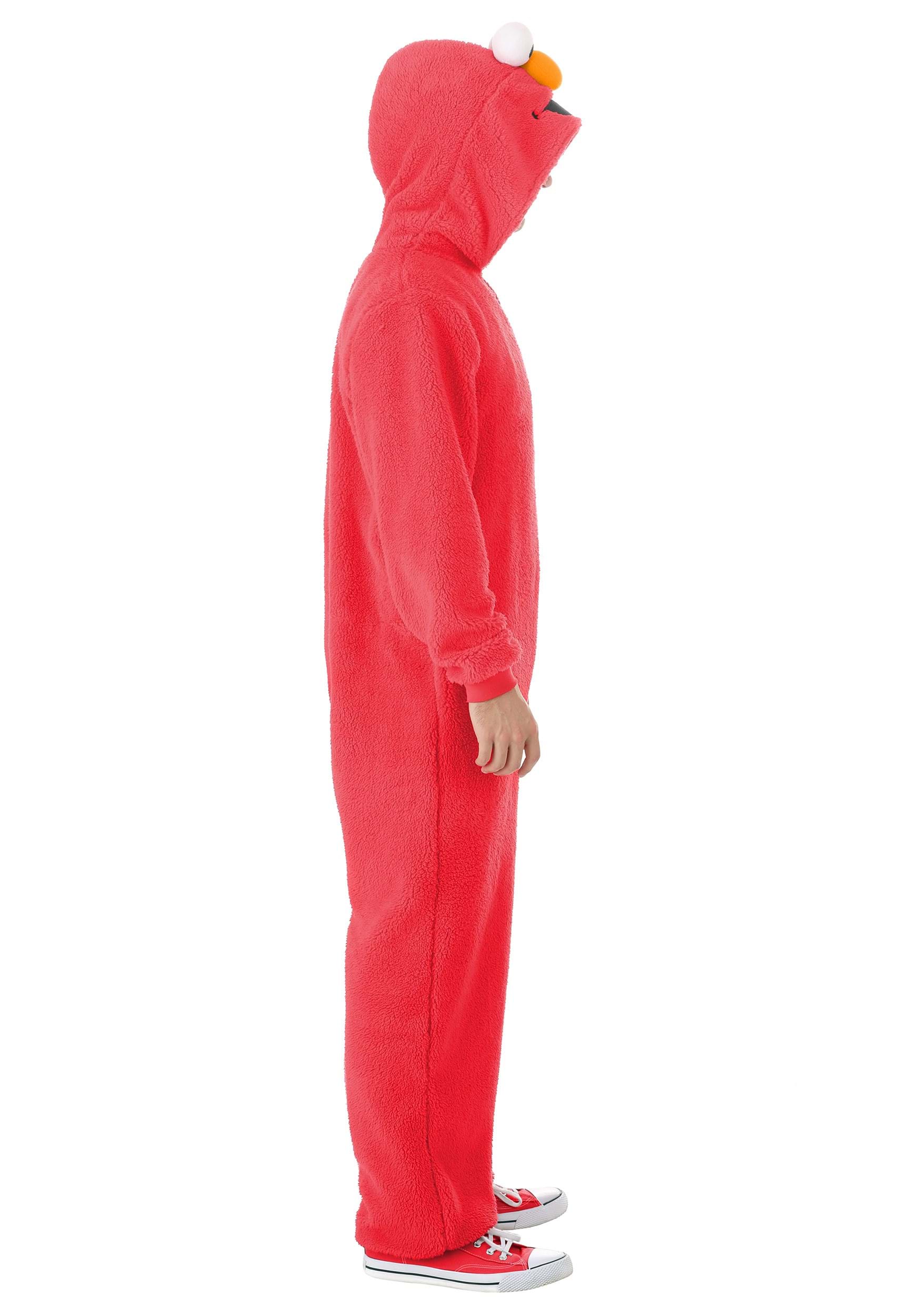 Adult Sesame Street Elmo Onesie Costume | Adult Onesies