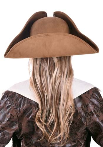 Women's Brown Suede Pirate Hat