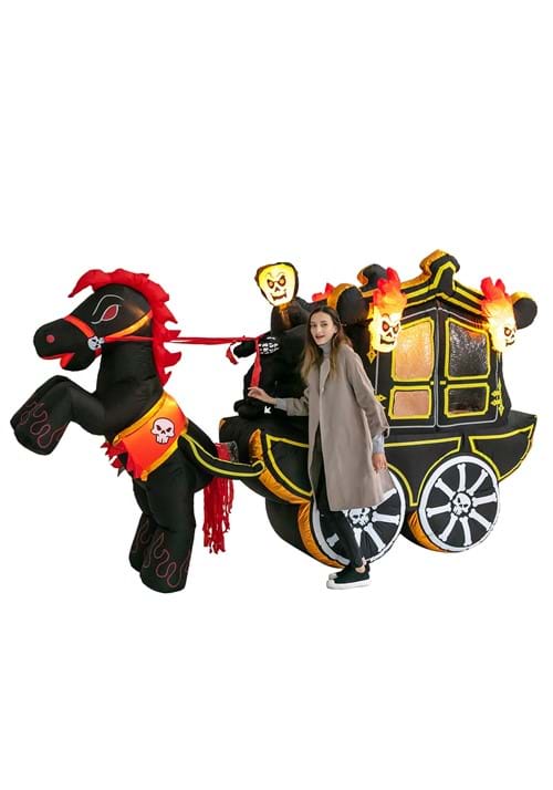 Inflatable 10FT Halloween Carriage Prop Decoration