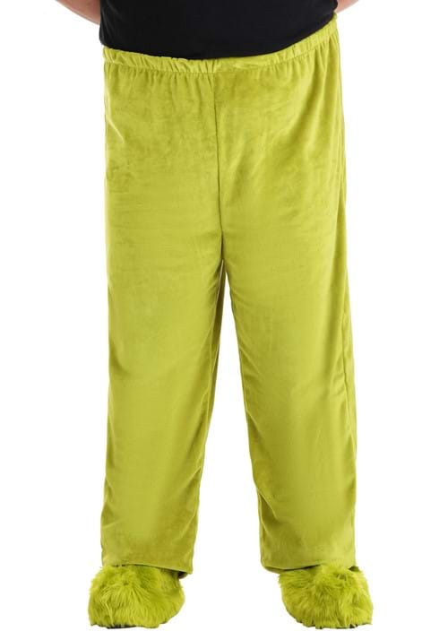 Adult Plus Size Dr. Seuss Grinch Velboa Pants