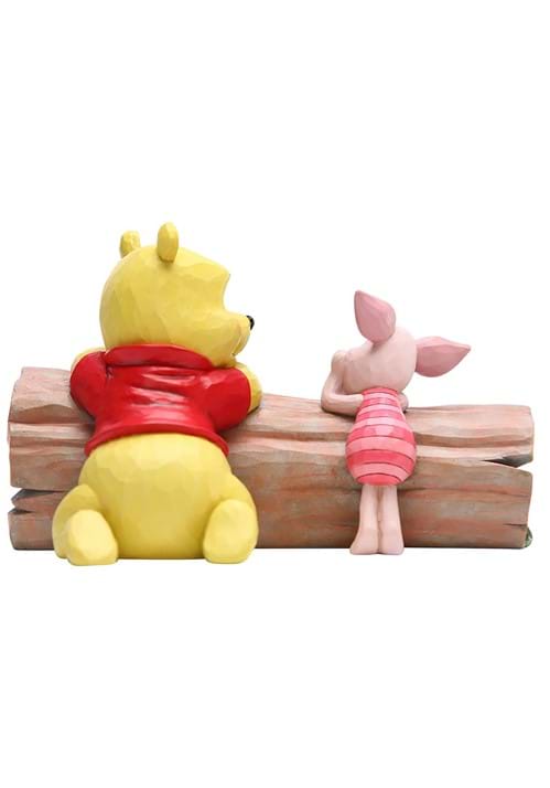Jim Shore Winnie the Pooh & Piglet Log Conversation Statue
