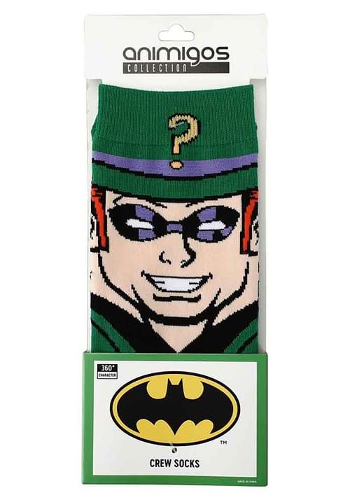 DC Comics Riddler Rebirth 360 Character Crew Socks