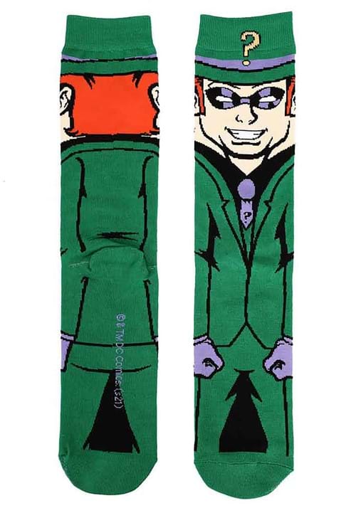 DC Comics Riddler Rebirth 360 Character Crew Socks