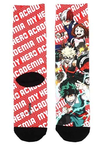 My Hero Academia Sublimated Print 3 Pair Youth Socks