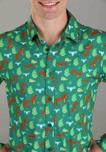 National Lampoons Christmas Vacation Button Up Adult Shirt