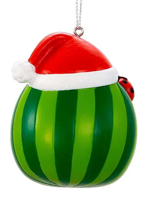 Cocomelon Watermelon with Santa Hat Ornament