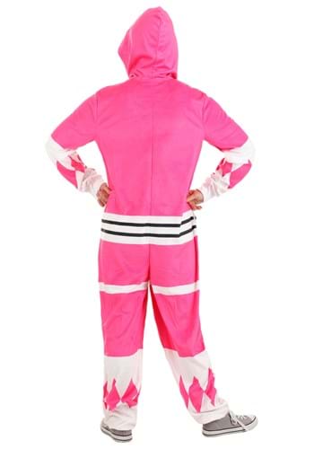 Power Rangers Pink Ranger Hooded Union Suit for Adults