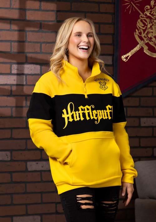 Adult Cakeworthy Hufflepuff 1/4 Zip Sweater | Harry Potter Apparel