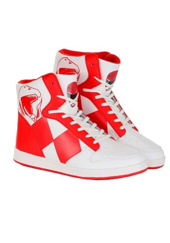 Costume Inspired Red Power Rangers Sneakers | Power Rangers Accessories