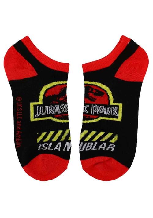 Jurassic Park Icons 5 Pair Ankle Socks | Jurassic Park Gifts