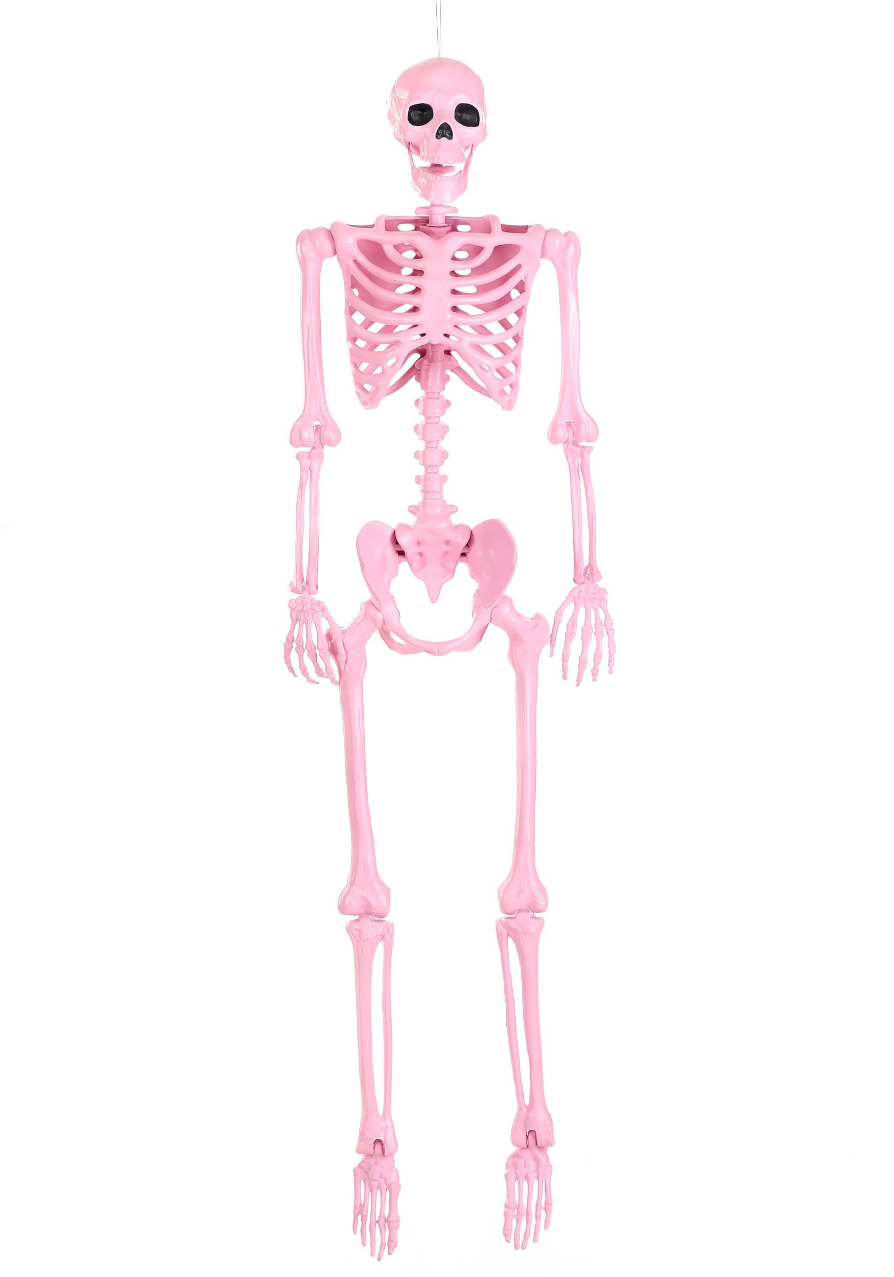 Crazy Bones Poseable Skeleton in Pink Halloween Prop