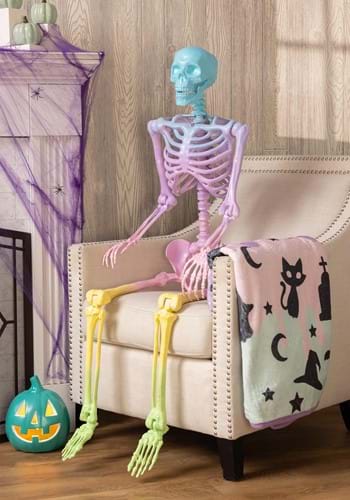 Crazy Bones Poseable Skeleton in Rainbow Halloween Prop