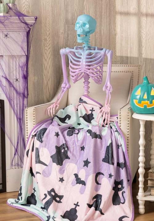 5FT Poseable Crazy Bones Skeleton in Rainbow Decoration | Skeleton ...
