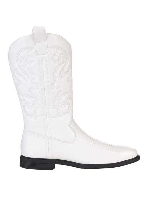 Men's White Cowboy Costume Boots | Costume Shoes